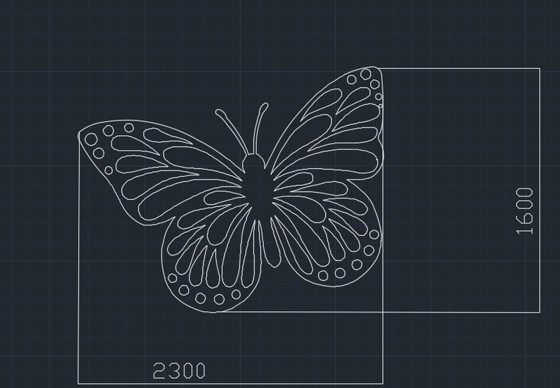 Butterfly Model Metal Cut Dwg/dxf/nc/png - Etsy