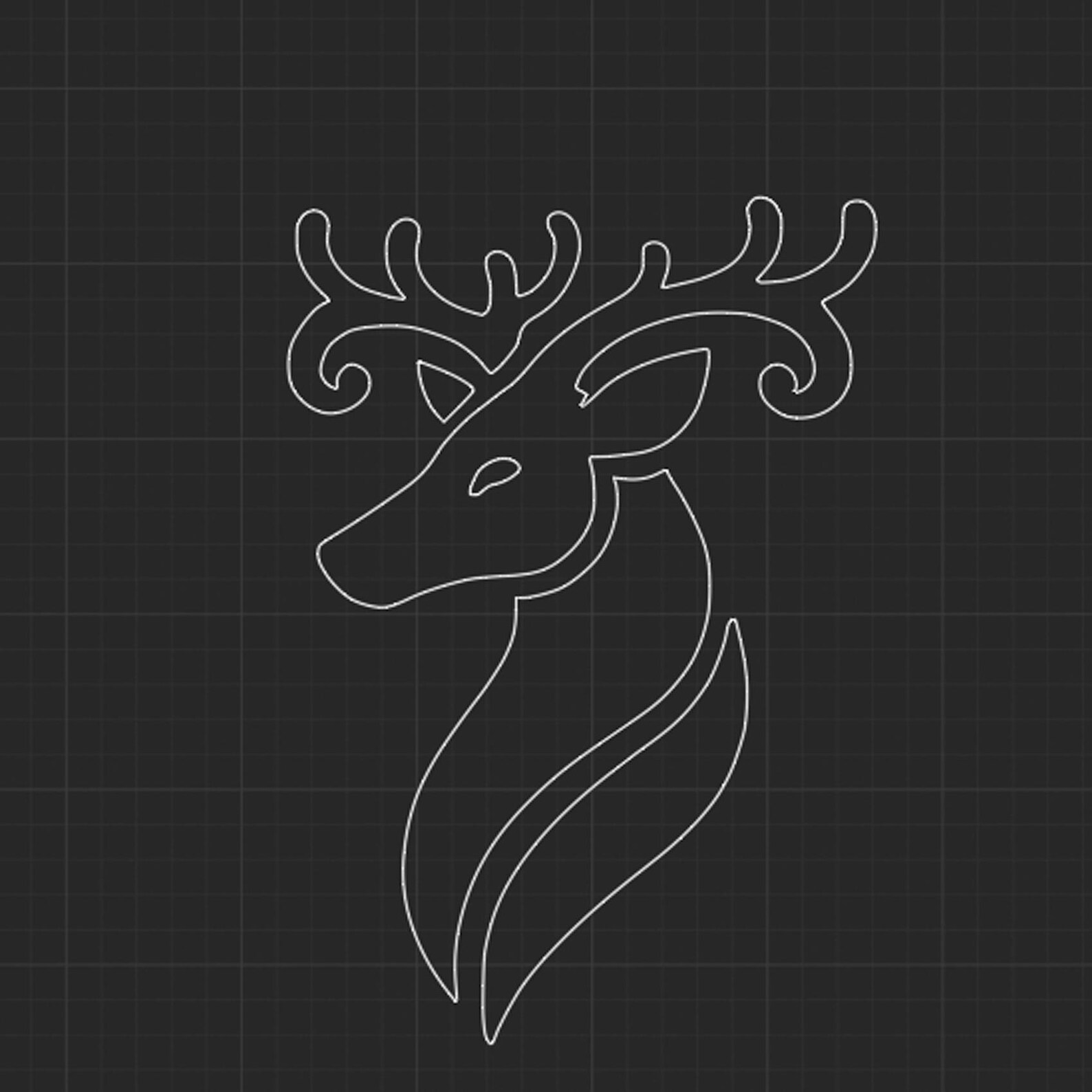 Christmas Reindeer Silhouette - DXF, DWG, SVG - Etsy