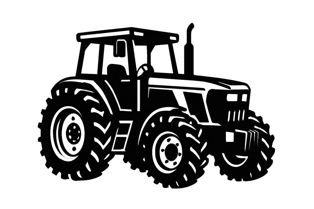Heavy Duty Tractor Silhouette DXF Dwg SVG Png - Etsy