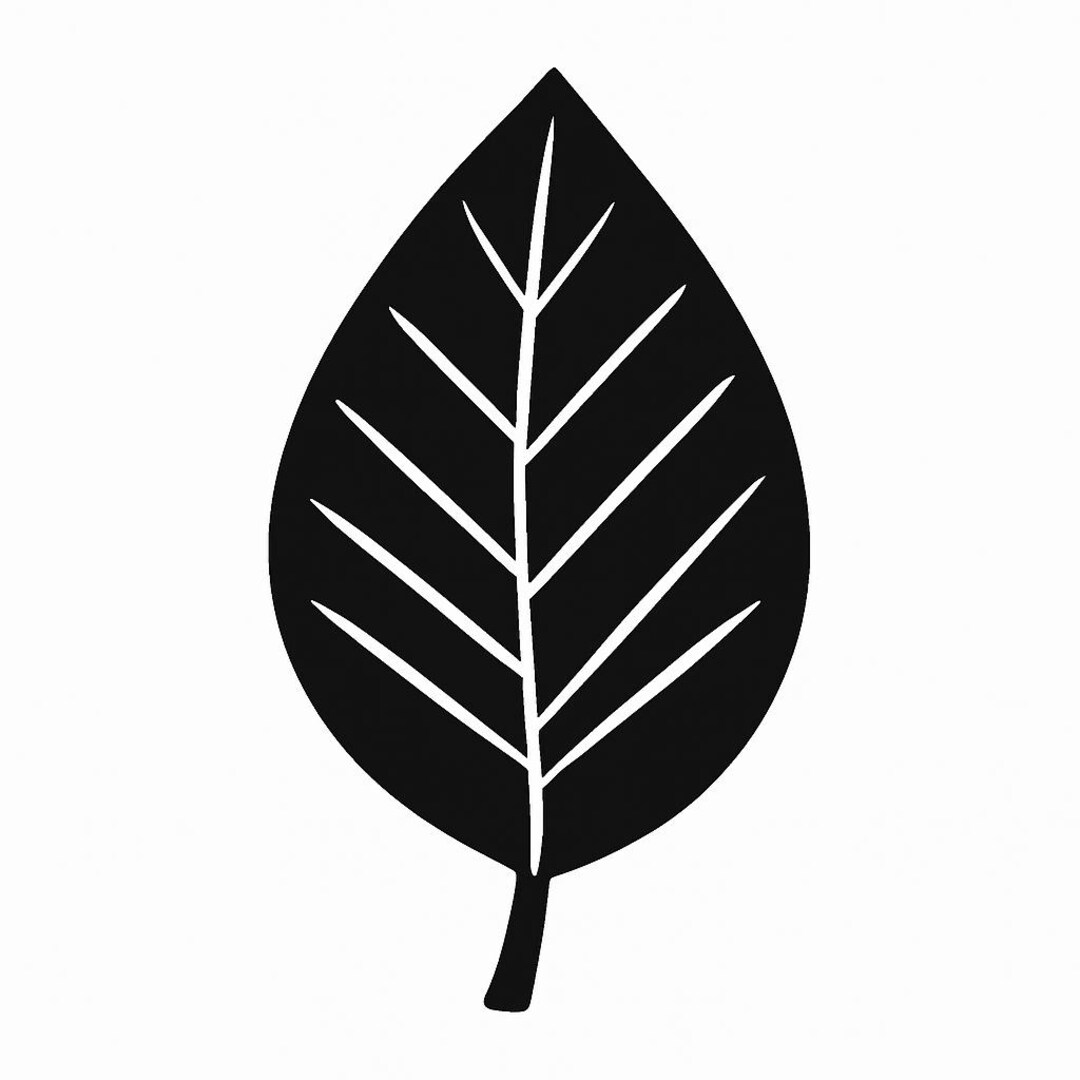 Leaf Vektor Silhouette - DXF SVG DWG Png - Etsy