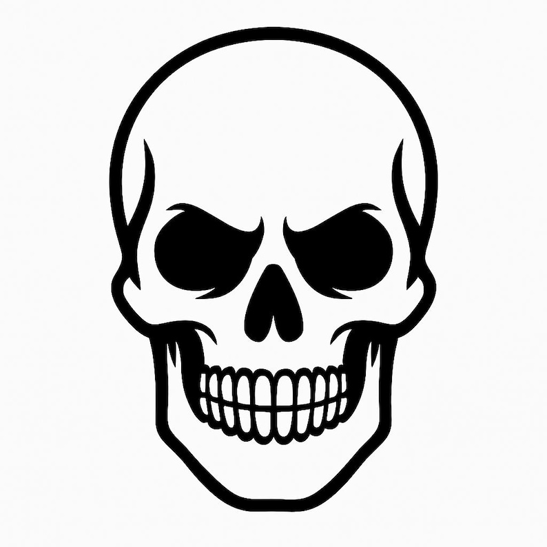 Skull DXF Dwg SVG Png - Etsy