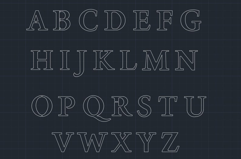 Bigola Display Font Dxf Ready for Plasma Cutting / Font Ready for Laser ...