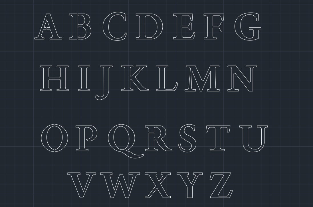 Bigola Display Font Dxf Ready for Plasma Cutting / Font Ready for Laser ...