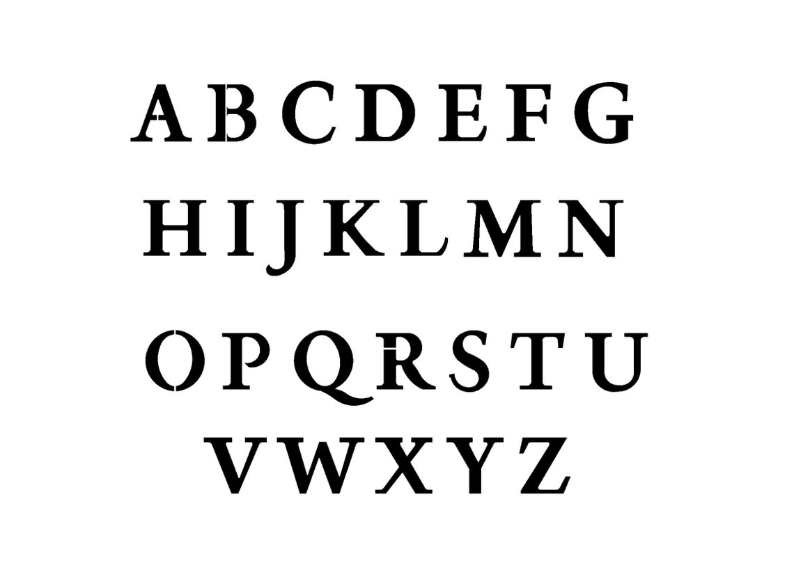 Bigola Stencil Font: Plasma/laser Cut Letters (DXF/DWG/SVG) - Etsy
