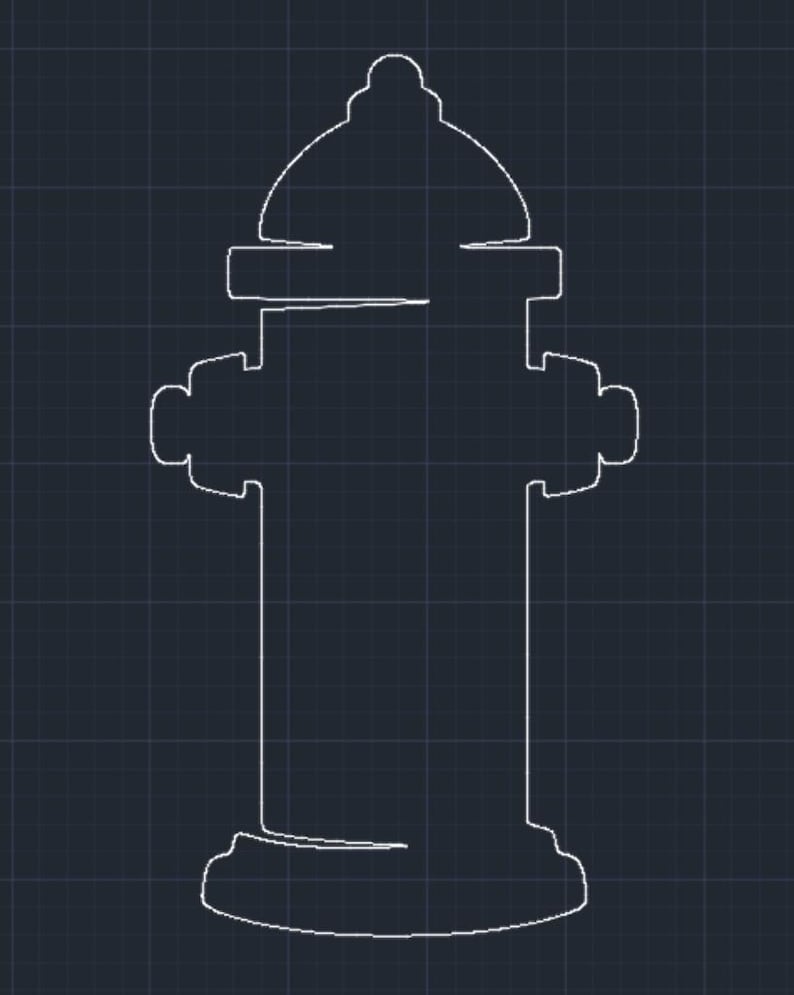 Fire Hydrant Silhouette - DXF SVG PNG Dwg - Etsy