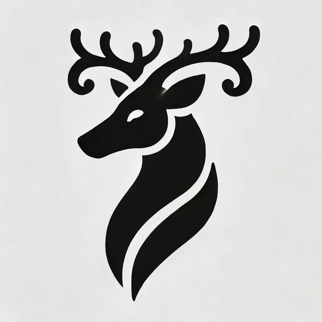 Christmas Reindeer Silhouette - DXF, DWG, SVG - Etsy