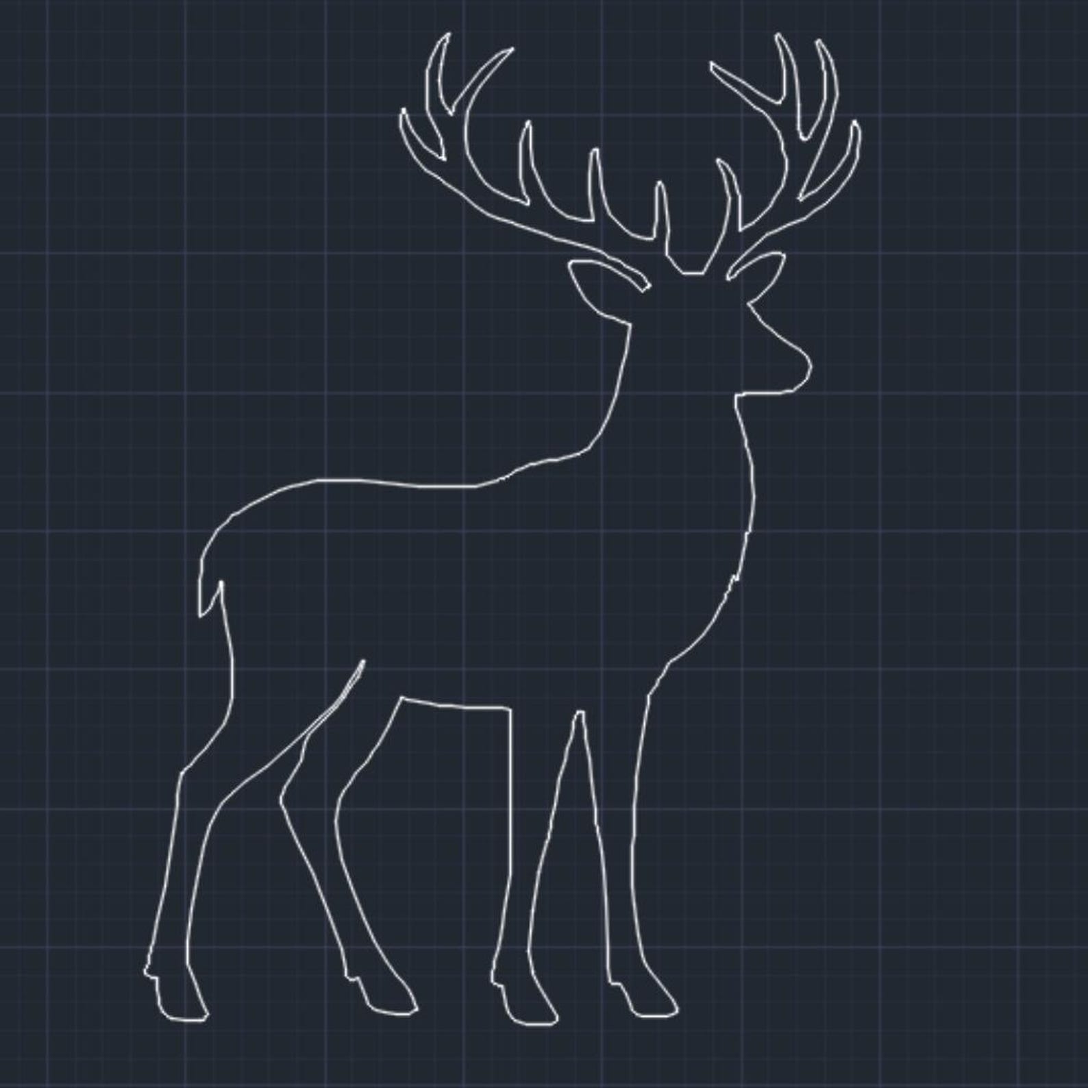 Stag Deer Silhouette - DXF SVG Png DWG - Etsy