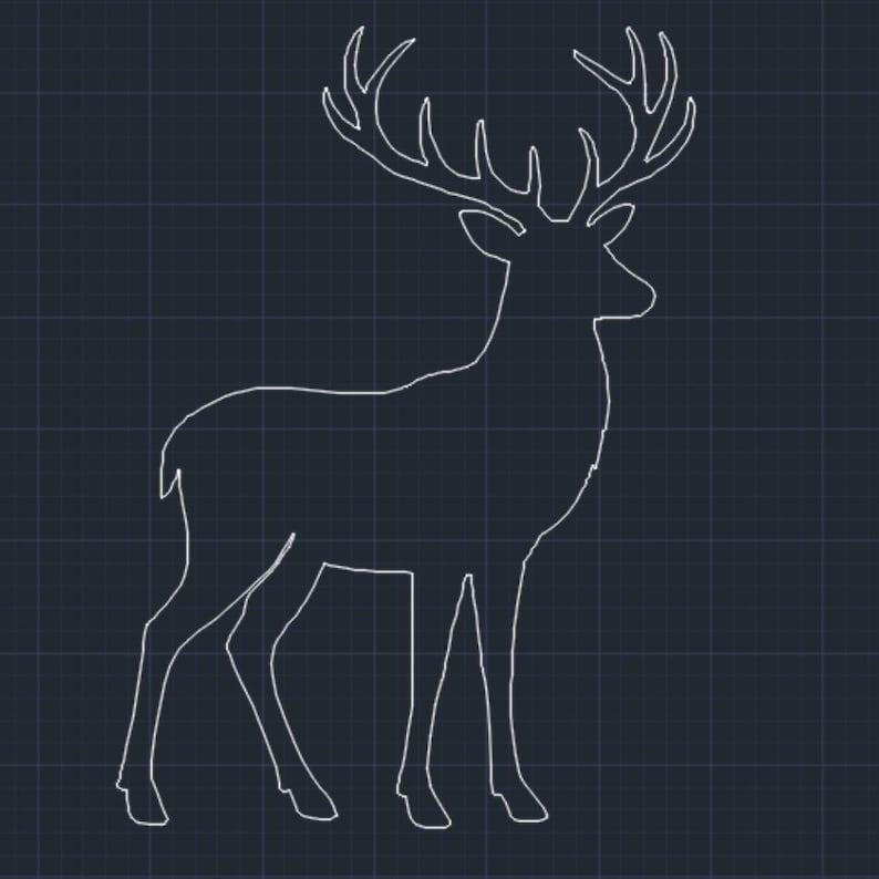 Stag Deer Silhouette - DXF SVG Png DWG - Etsy