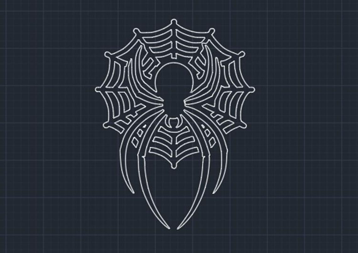 Halloween Spider Silhouette - DXF, DWG, SVG - Etsy