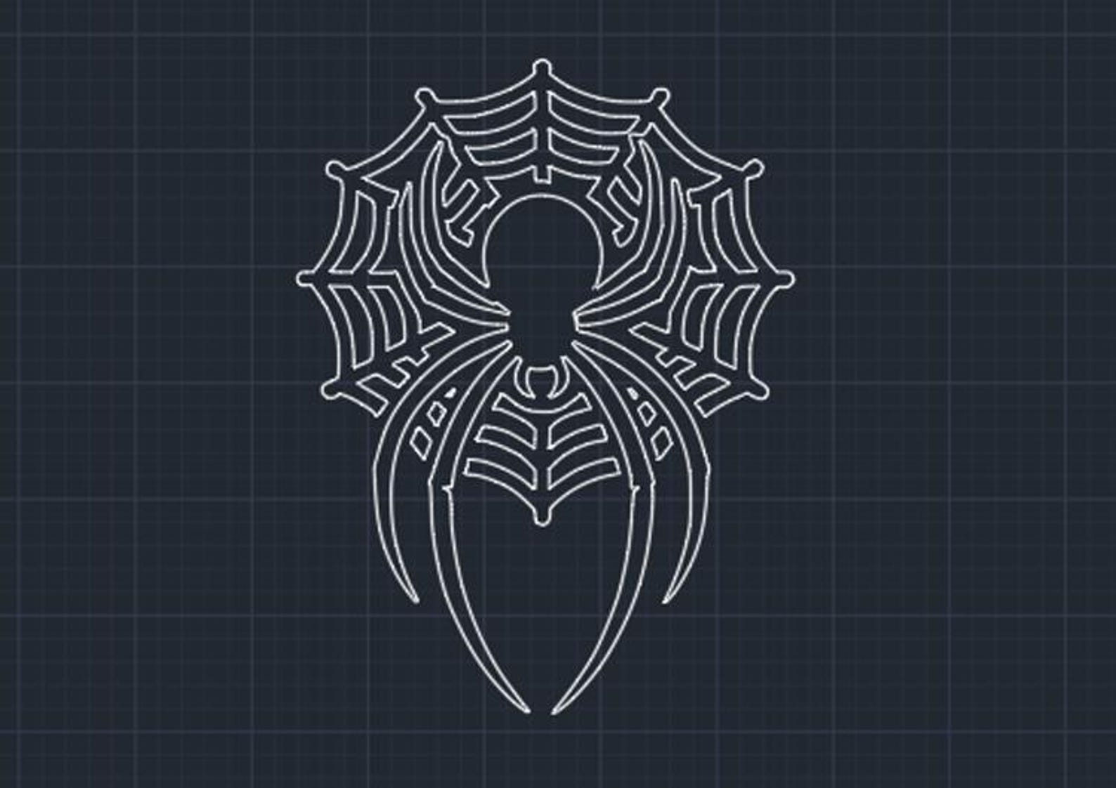 Halloween Spider Silhouette - DXF, DWG, SVG - Etsy