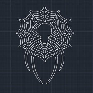 Halloween Spider Silhouette - DXF, DWG, SVG - Etsy