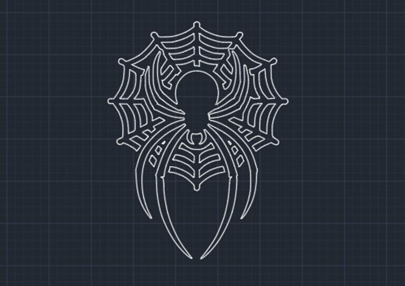 Halloween Spider Silhouette - DXF, DWG, SVG - Etsy
