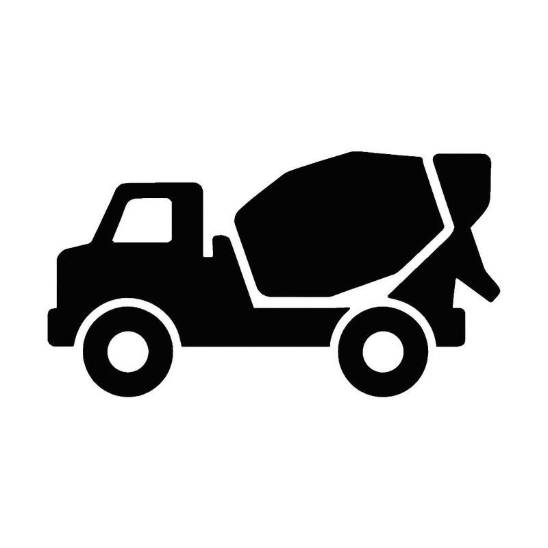 Concrete Cement Truck Svg - Etsy