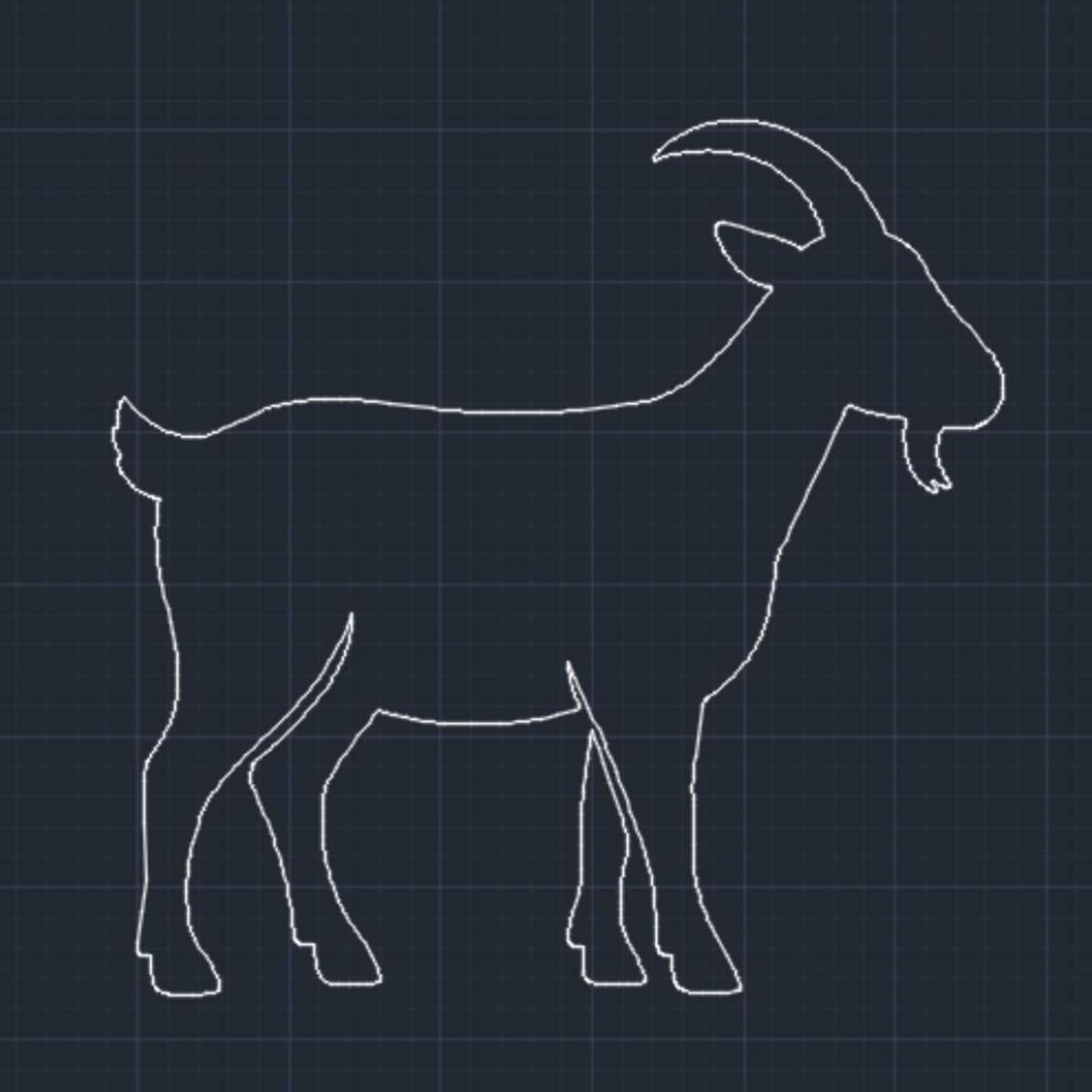 Goat Silhouette - DXF Dwg SVG Png - Etsy