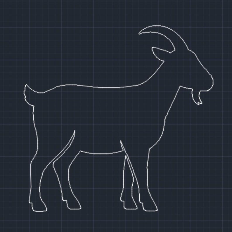 Goat Silhouette - DXF Dwg SVG Png - Etsy