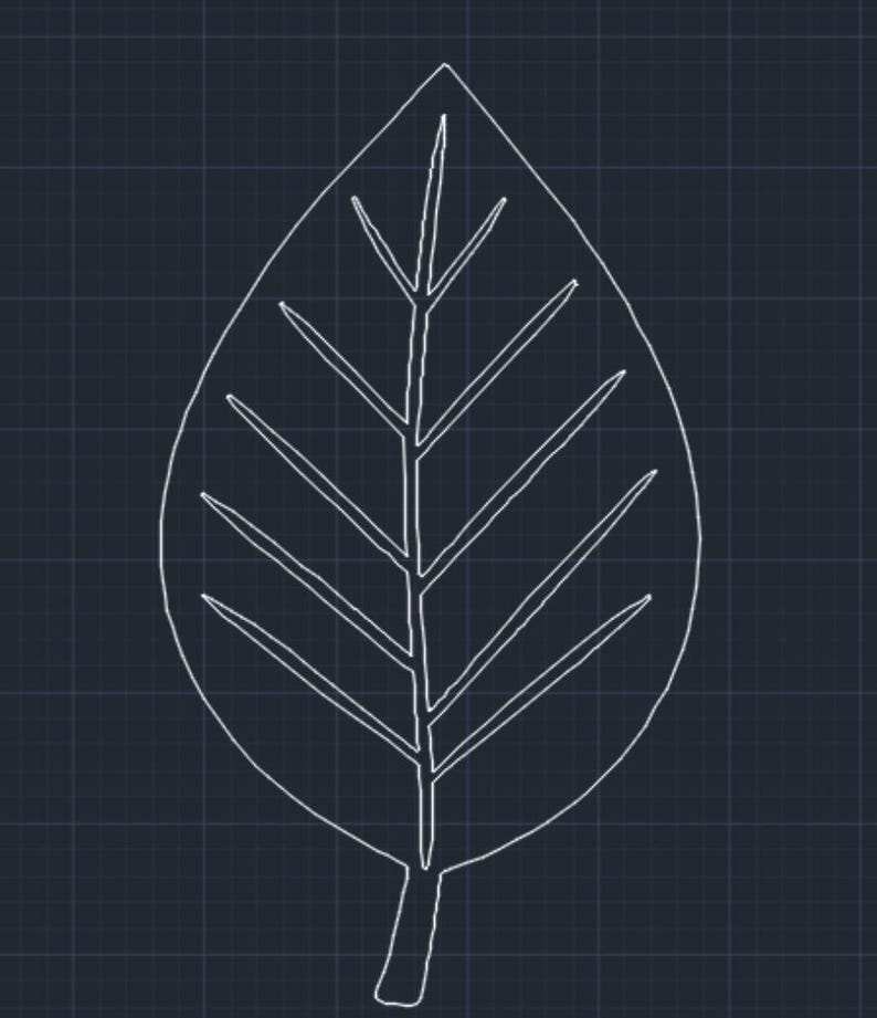 Leaf Vektor Silhouette - DXF SVG DWG Png - Etsy