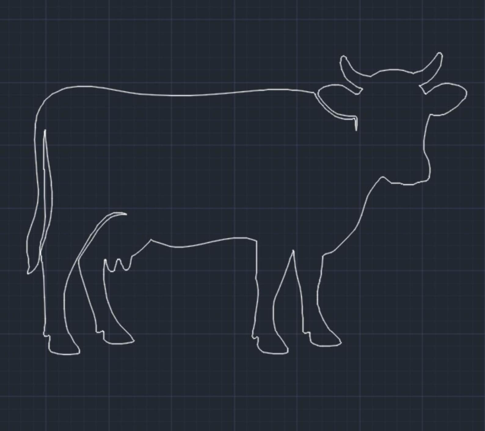 Cow Silhouette DXF Dwg SVG Png - Etsy