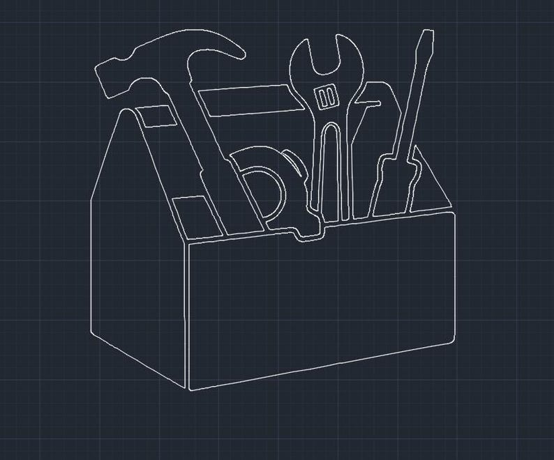 Tool Box Silhouette - DXF Dwg SVG Png - Etsy
