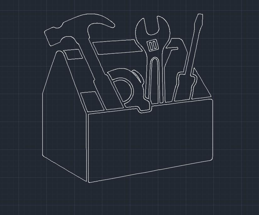 Tool Box Silhouette - DXF Dwg SVG Png - Etsy