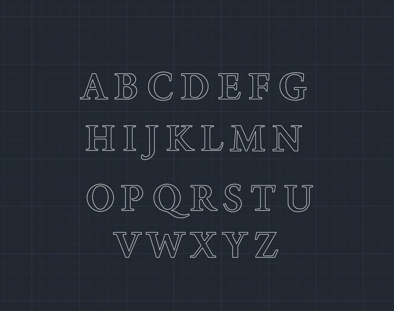 Bigola Stencil Font: Plasma/laser Cut Letters (DXF/DWG/SVG) - Etsy