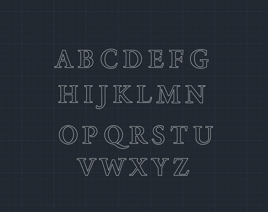 Bigola Stencil Font: Plasma/laser Cut Letters (DXF/DWG/SVG) - Etsy