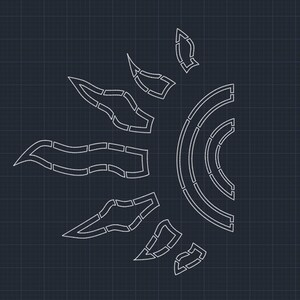 Sun Model Metal Cut Dwg/dxf/png - Etsy