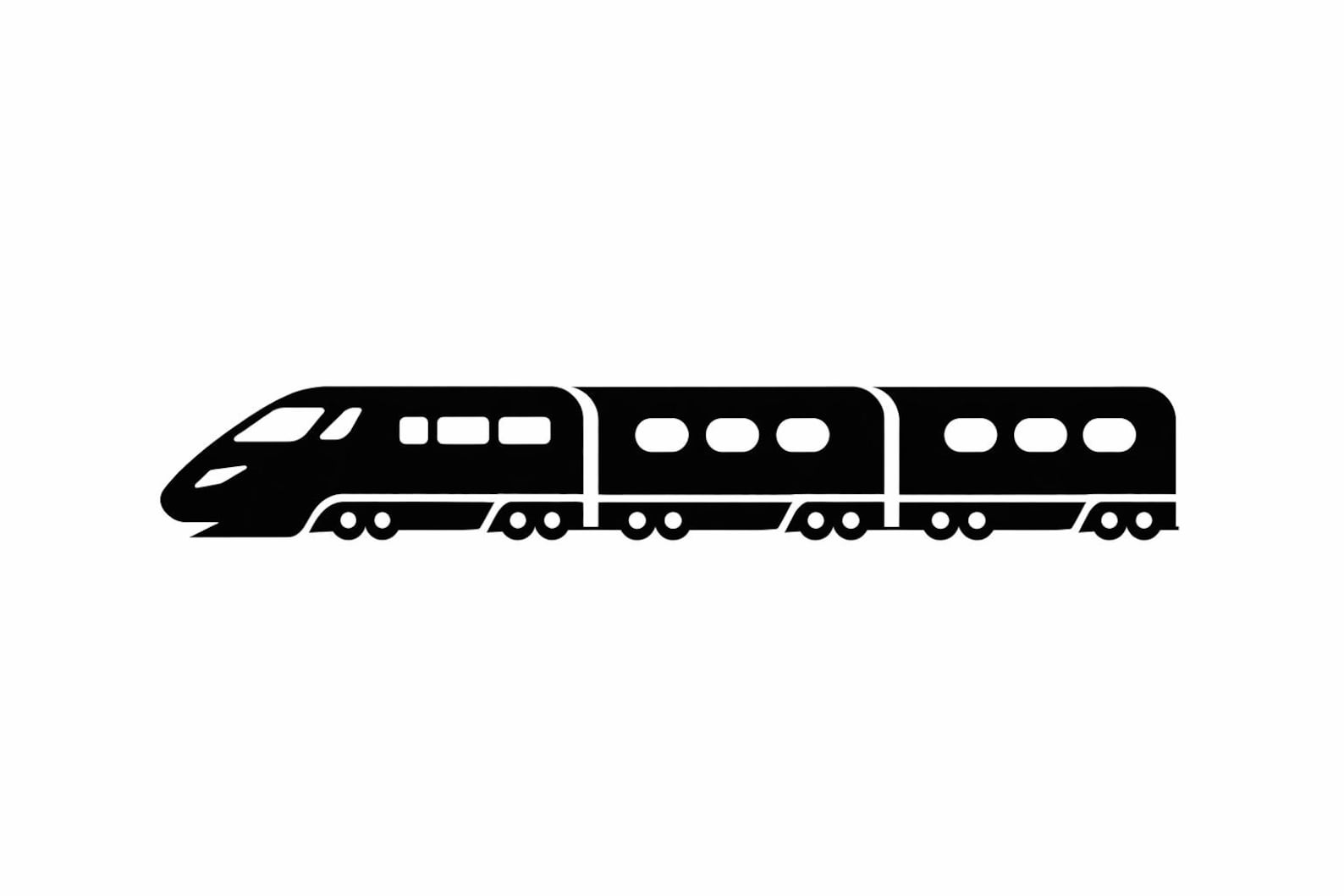 High-speed Train Silhouette - DXF SVG PNG Dwg - Etsy