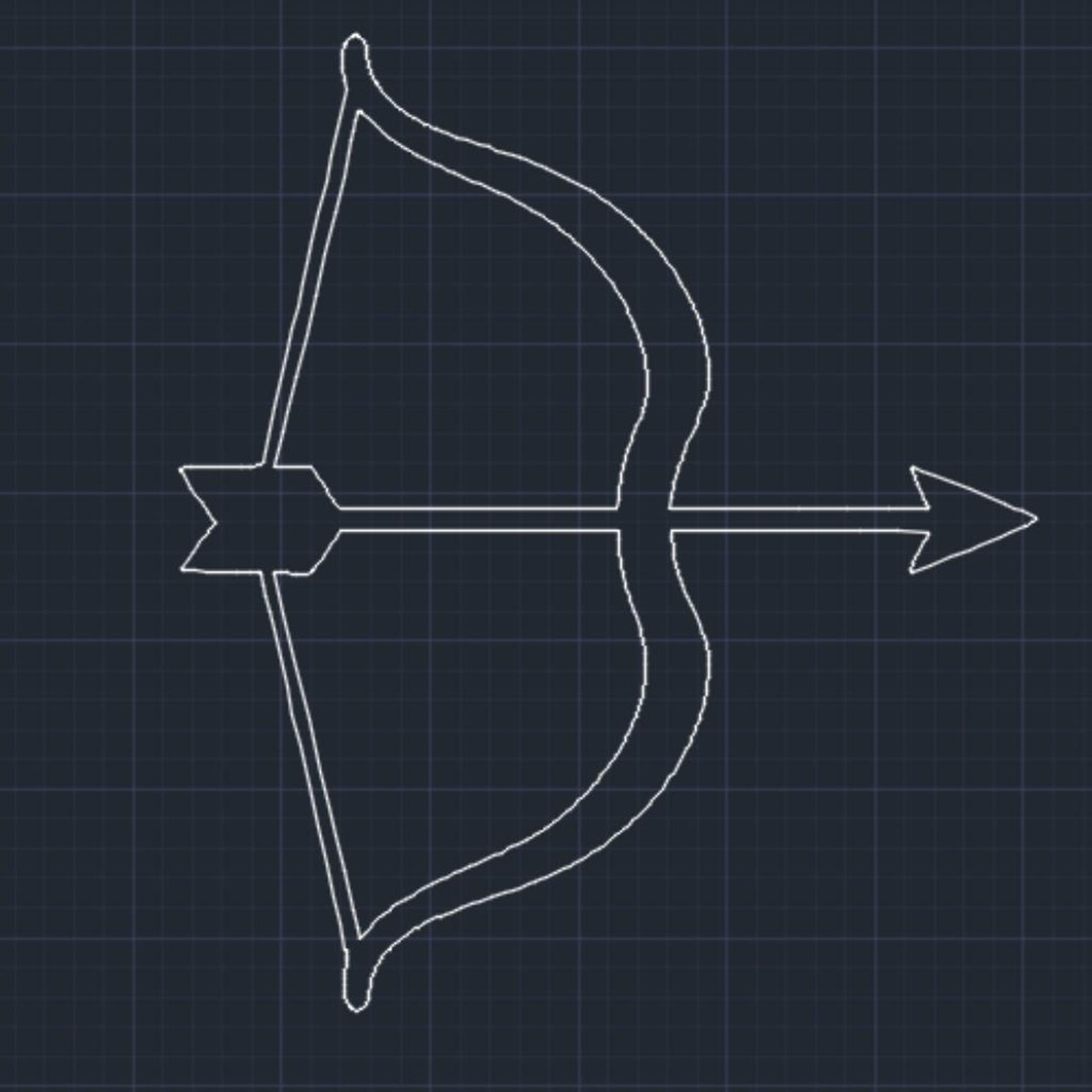 Bow and Arrow Silhouette - DWG DXF Svg PNG | Laser Cut | Plasma Cut ...