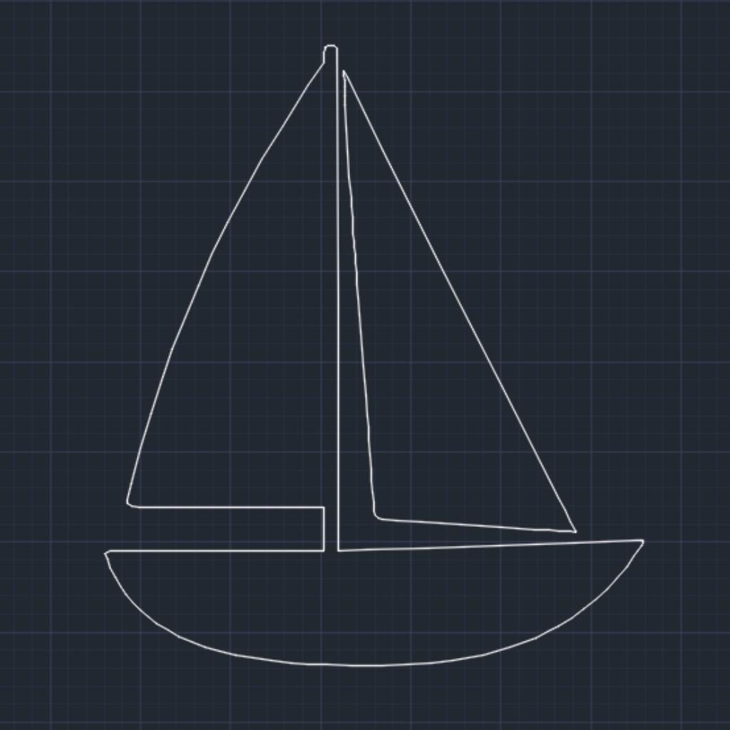 Sailboat Silhouette Dwg/dxf/svg/png - Etsy