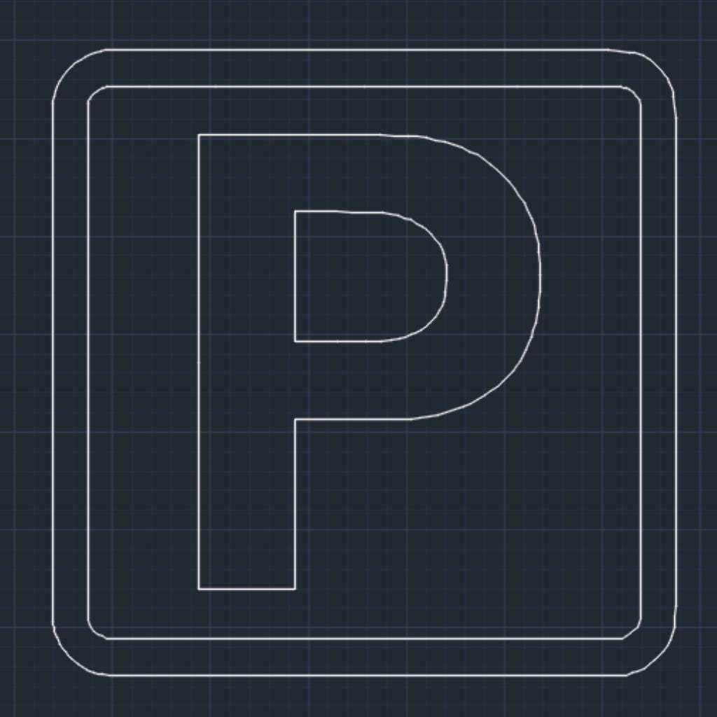Parking Sign Silhouette | Letter P SVG DXF DWG Png | - Etsy