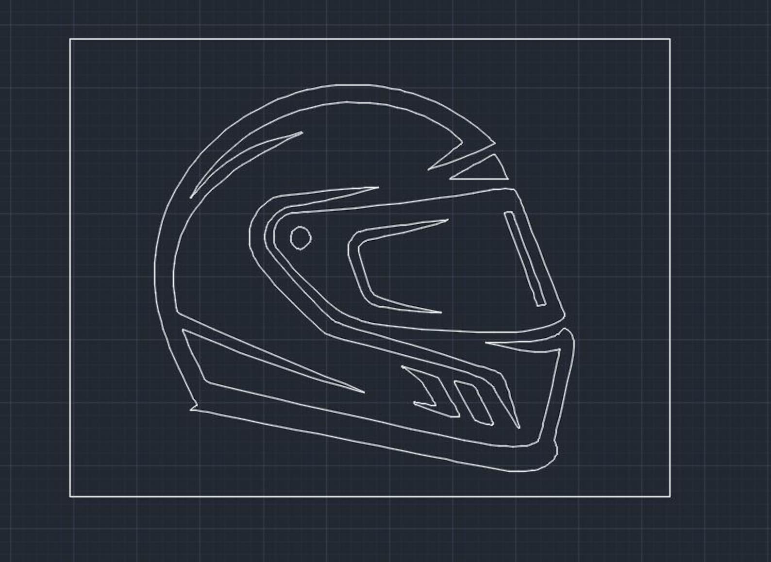 Formula 1 Helmet DXF SVG Png Dwg - Motorsport Racing Silhouette - Etsy