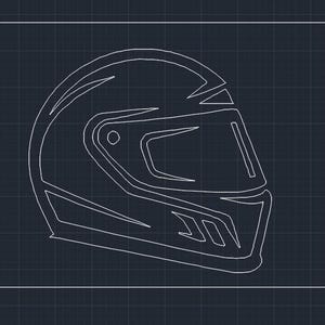 Formula 1 Helmet DXF SVG Png Dwg - Motorsport Racing Silhouette - Etsy