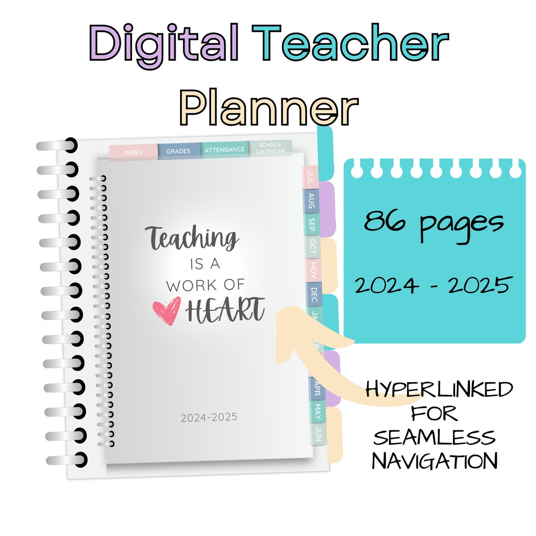 Digital Teacher Planner 2024 2025 PDF Annotation Apps Goodnotes Xodo ...