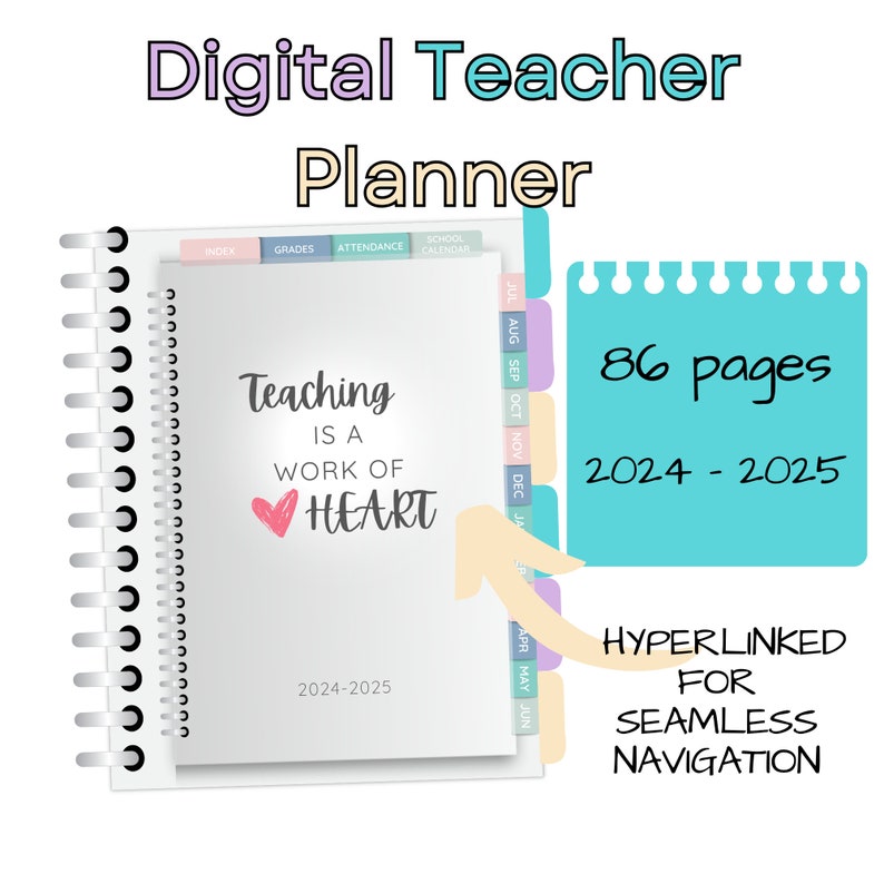 Digital Teacher Planner 2024 2025 PDF Annotation Apps Goodnotes Xodo ...
