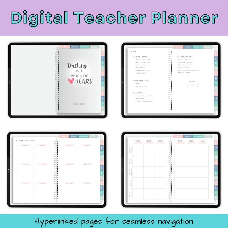 Digital Teacher Planner 2024 2025 PDF Annotation Apps Goodnotes Xodo ...