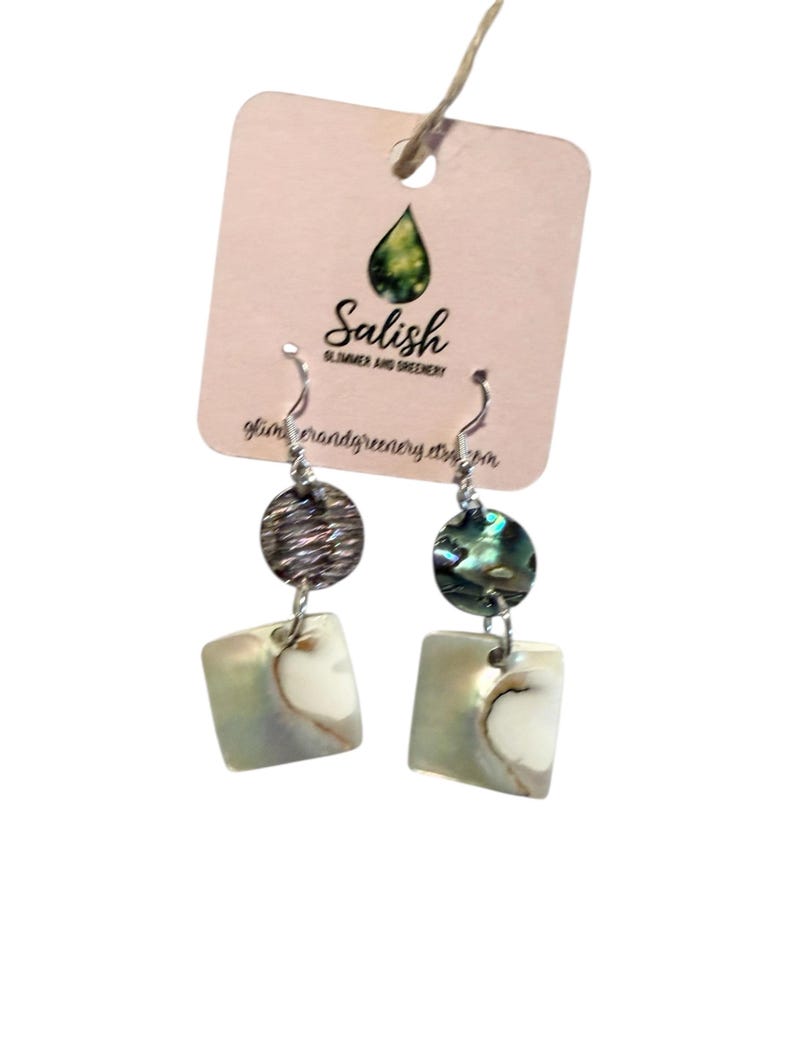 Abalone and Nautilus Dohble Stack Shell Earrings - Etsy