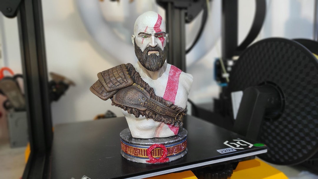 Kratos 3D Printiable Realistic Bust STL Files Digital Download - Etsy