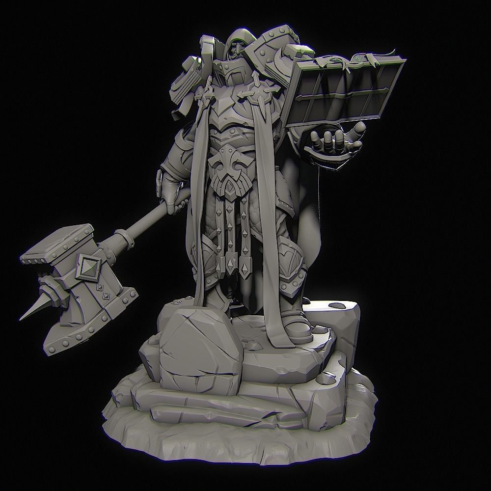 Stylized Paladin 3D Printiable Realistic Bust STL Files Digital ...