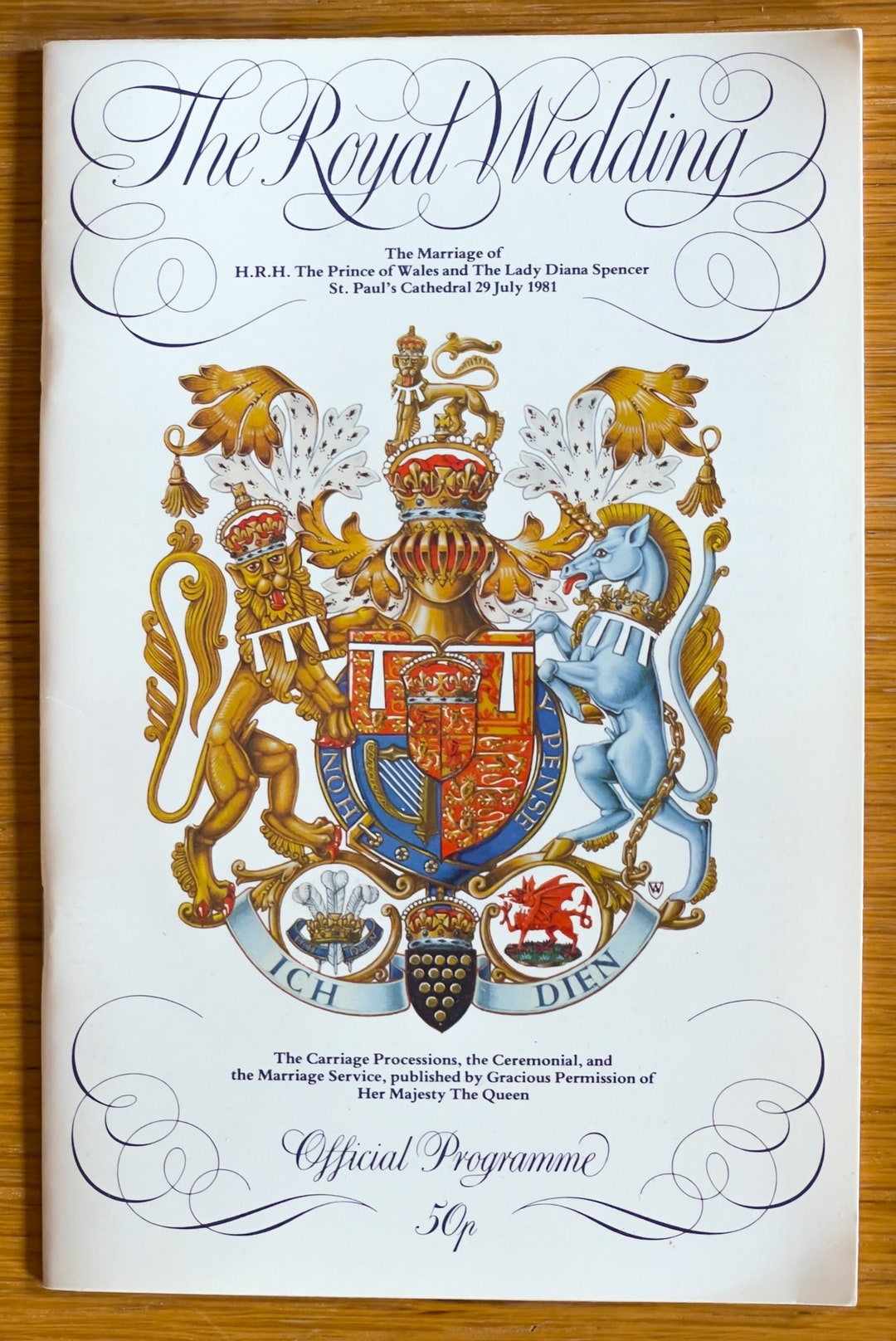 Royal Wedding - Charles & Diana - Official Program - Etsy