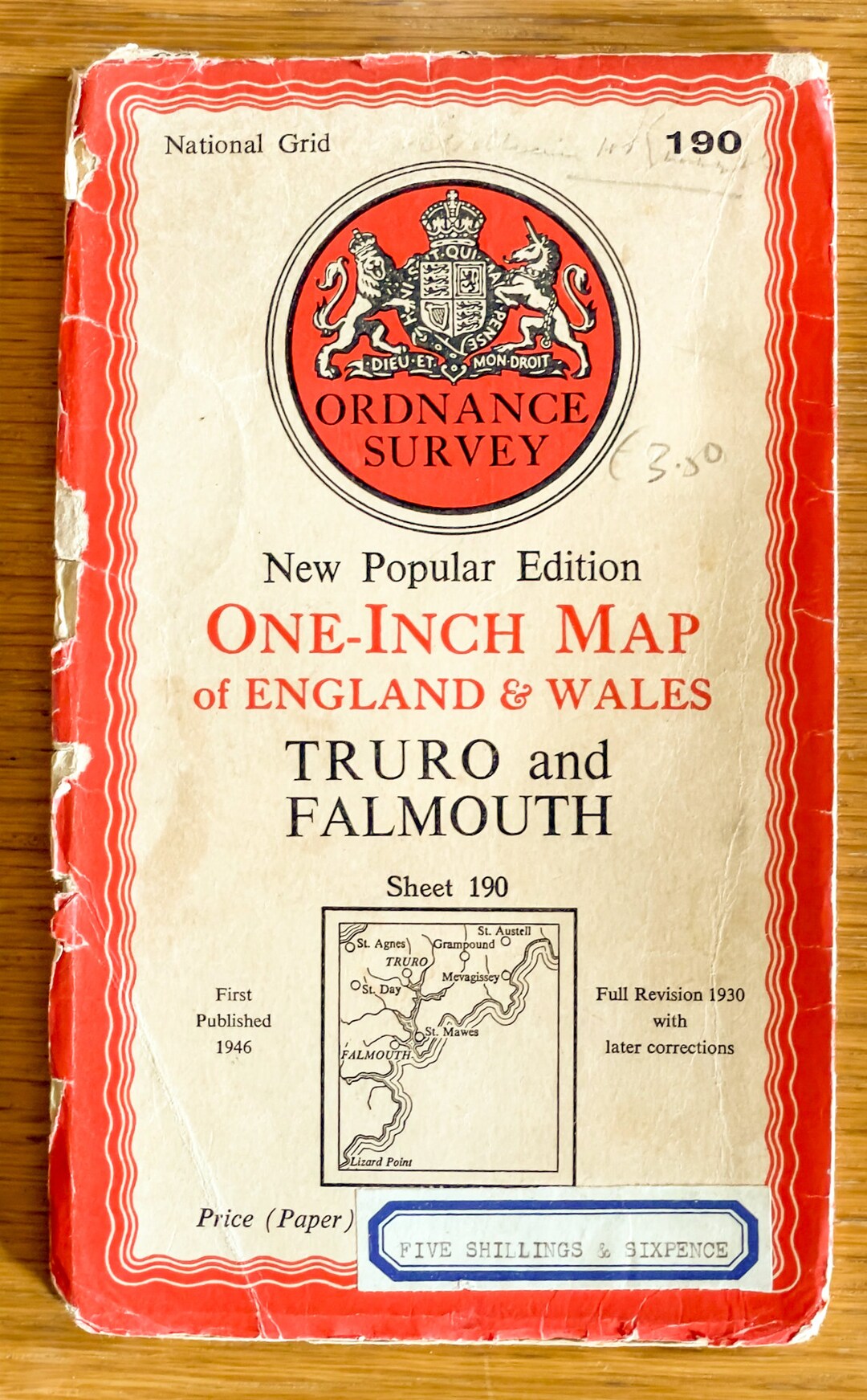 Ordnance Survey 1931 One Inch Map - Truro & Falmouth - 190 - Etsy