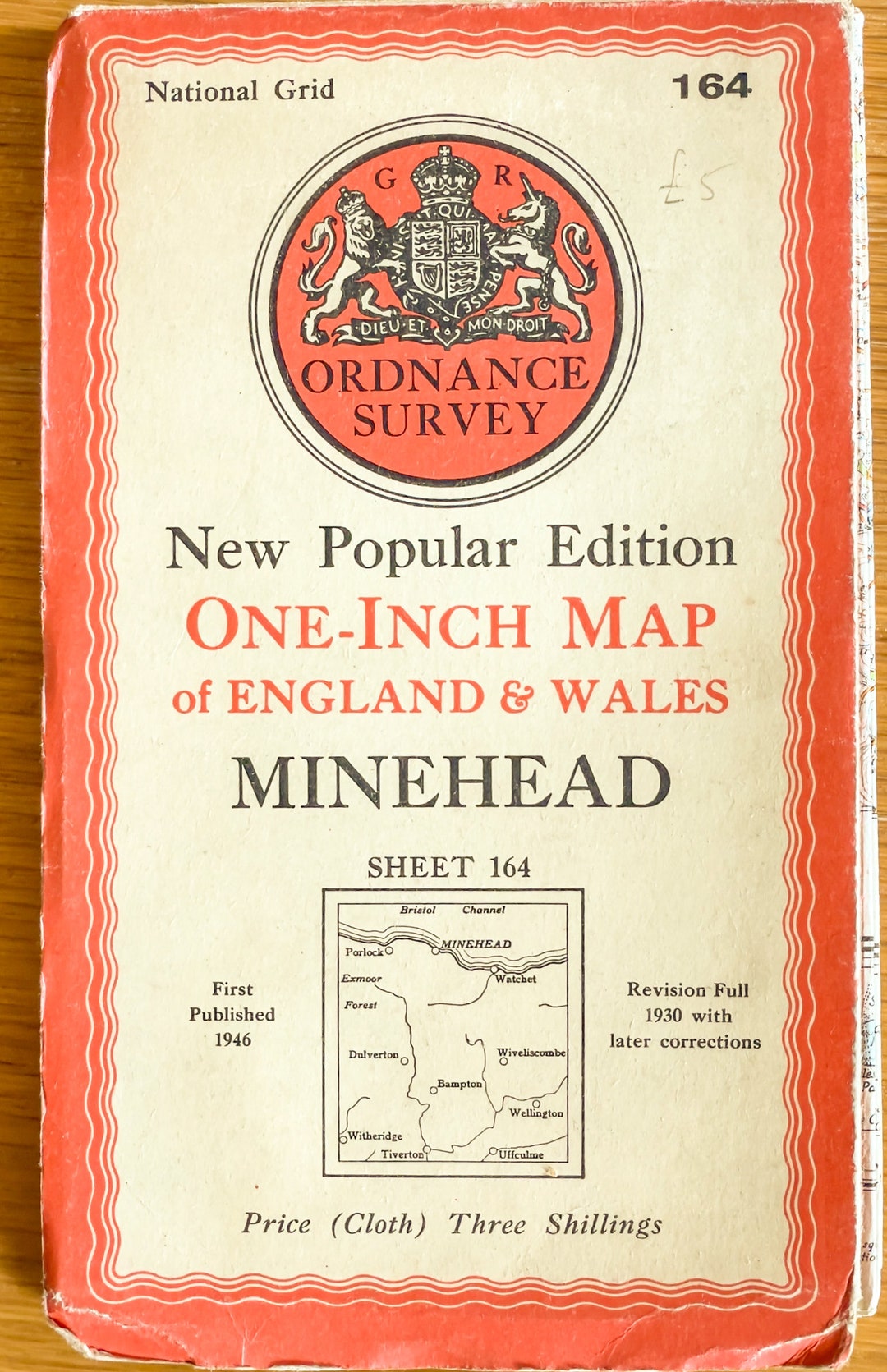 Ordnance Survey 1931 One Inch Map Minehead 164 - Etsy