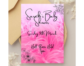 Baby Shower Invitation Cream Color Scheme Digital Invitation - Etsy