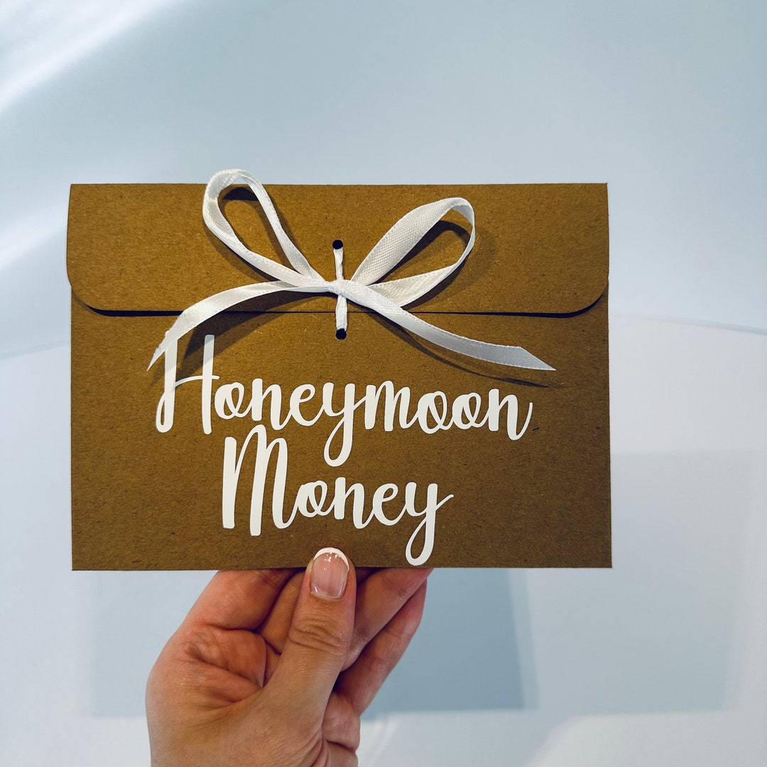 Wedding Gift Money Envelope With Ribbon, Personalised Gift Voucher ...