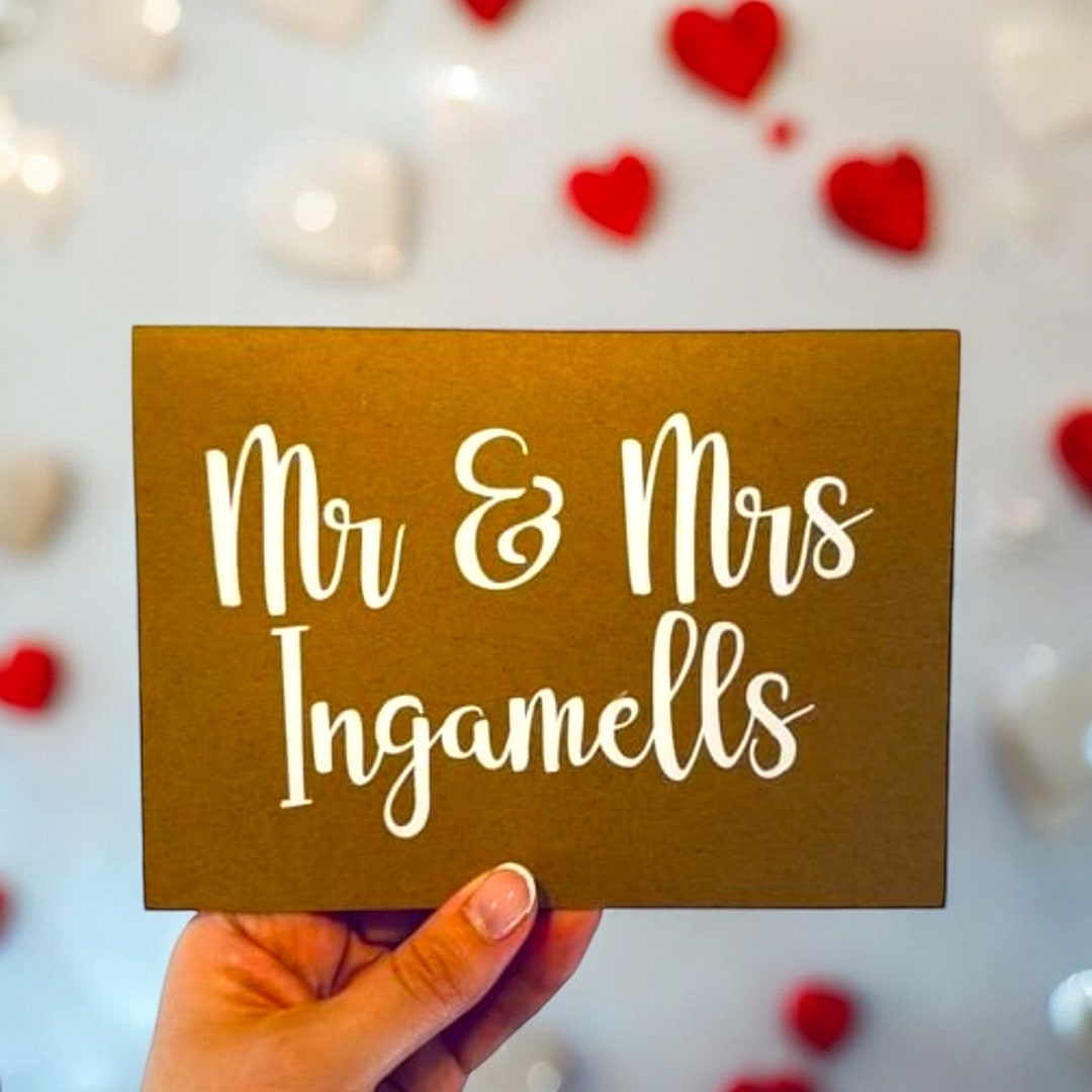 Wedding Gift Money Envelope With Ribbon, Personalised Gift Voucher ...