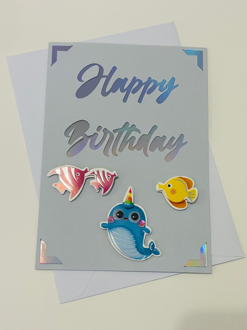 Sea Creatures Birthday Card - Etsy
