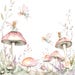 Fairy Garden Border Clipart: Watercolor Floral Images (digital Download ...