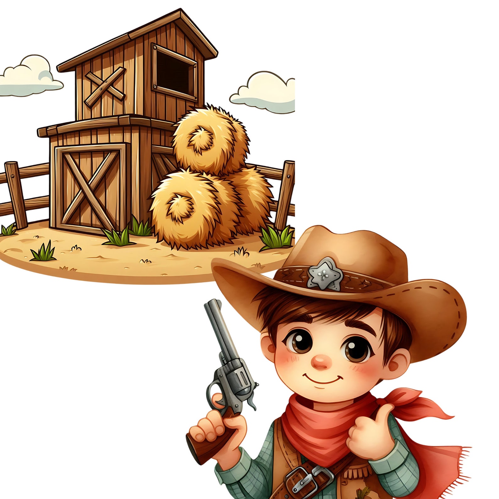 Cowboy and Cowgirl Clip Art. 15 High Quality Transparent Images ...