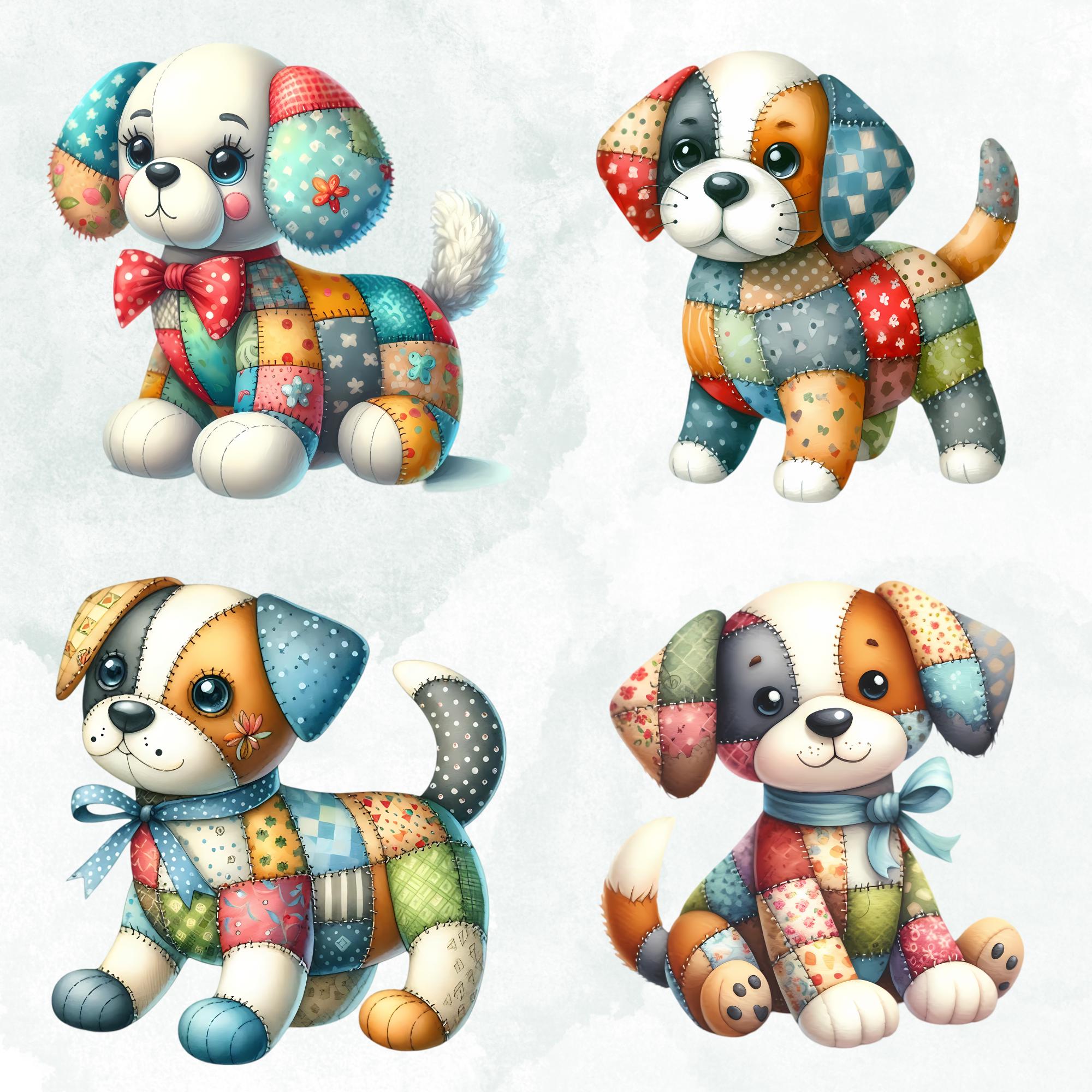 Patchwork Dog Clip Art. Toy Clipart. Transparent Image. Commercial Use ...