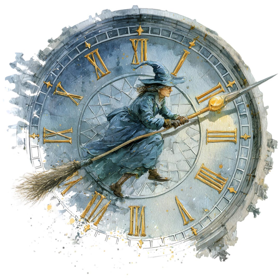 Witching Hour Watercolor Clipart: Halloween Transparent Images (PDF ...