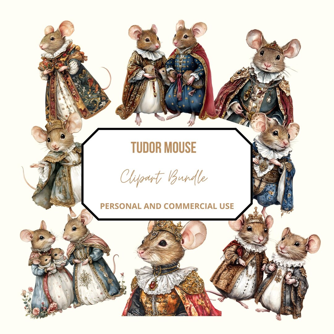 Tudor Mouse Clipart. Cute Mice. History. Watercolour. Commercial Use ...